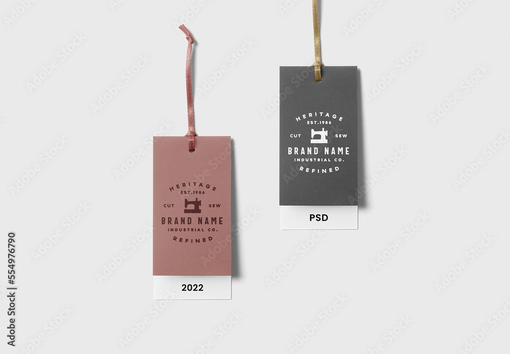 Folded Label Mockups Stock Template | Adobe Stock