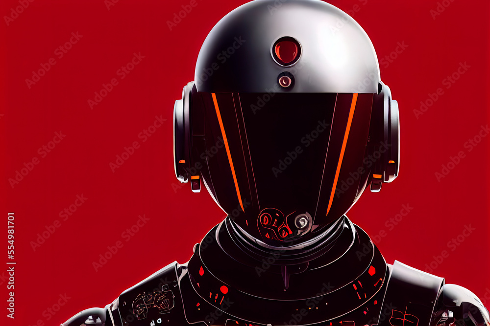 Robots. Futuristic interpretation Future 2025. Illustration for ...