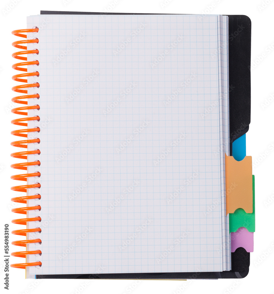 Notebook on transparent background. png file Stock Photo | Adobe Stock