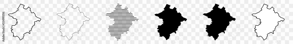 Taipei Map Black | Town Border | Capital City | Transparent Isolated ...