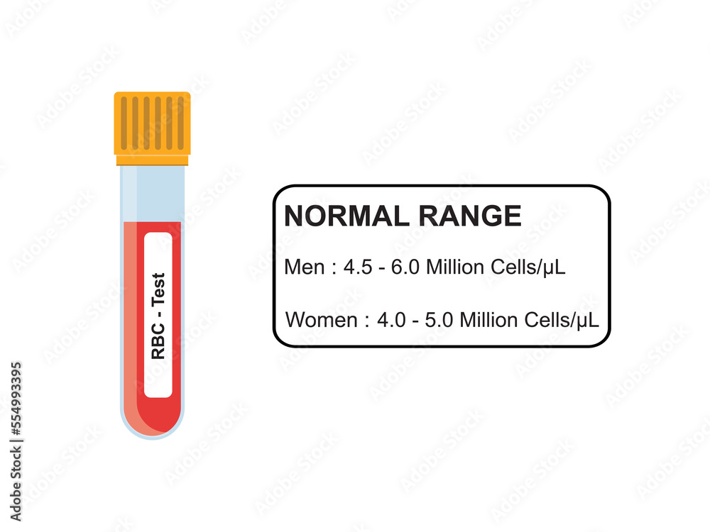 Red Blood Cells (RBC) Test Concept Design. Vector Illustration. Stock ...
