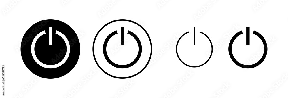 Power icon vector illustration. Power Switch sign and symbol. Electric ...