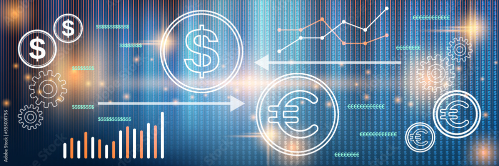 Currency exchange, money transfer, financial transaction vector concept ...