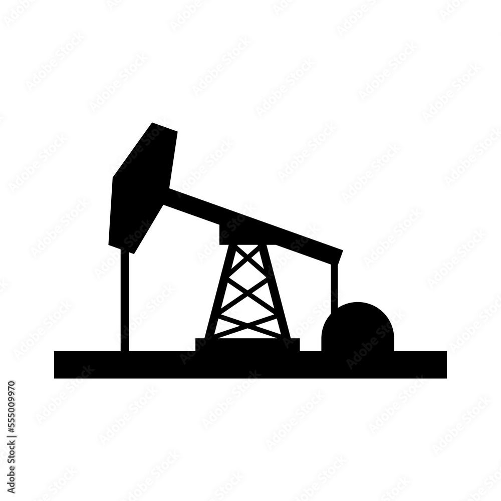 Oil well vector icon. Oil extraction sign. Stock Vector | Adobe Stock