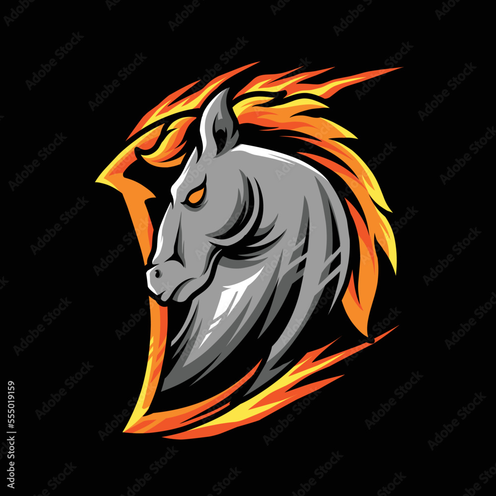 angry horse mascot vector design on a shield, can be used for t-shirt ...