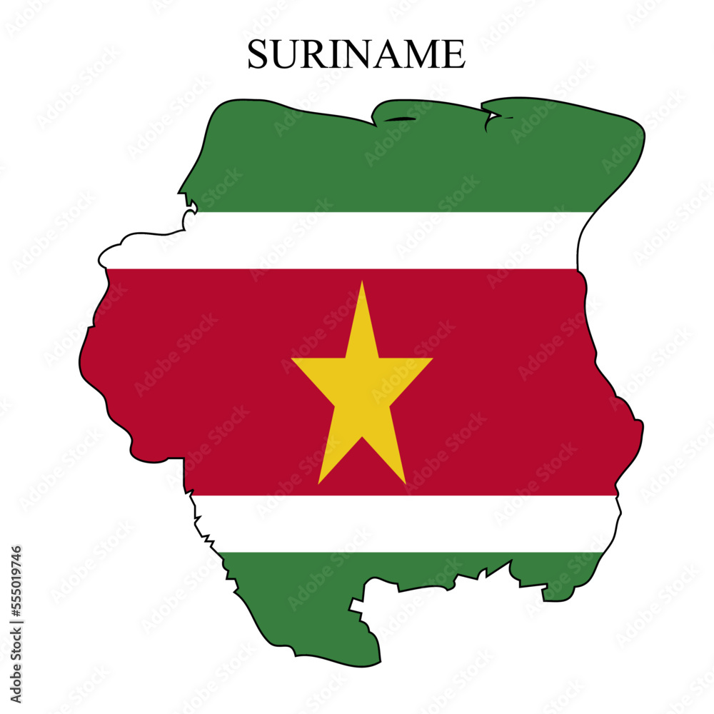 Suriname map vector illustration. Global economy. Famous country. South ...