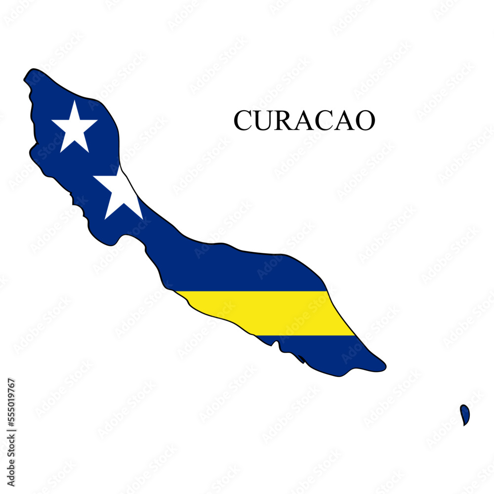 Curaçao map vector illustration. Global economy. Famous country. South ...
