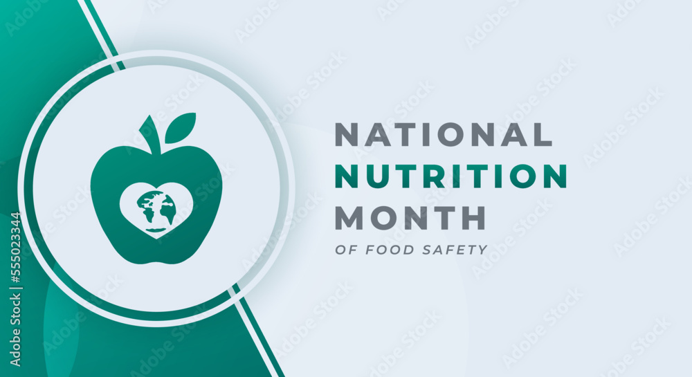 Happy National Nutrition Month Celebration Vector Design Illustration ...