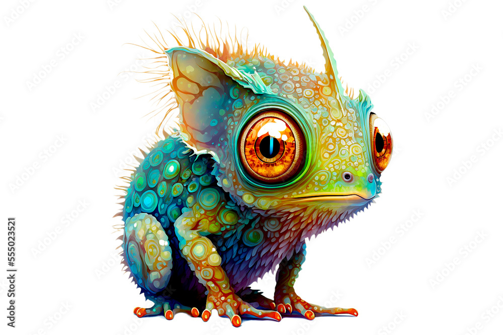 Baby animorph, beast, creature, weird and unusual, bright colours ...
