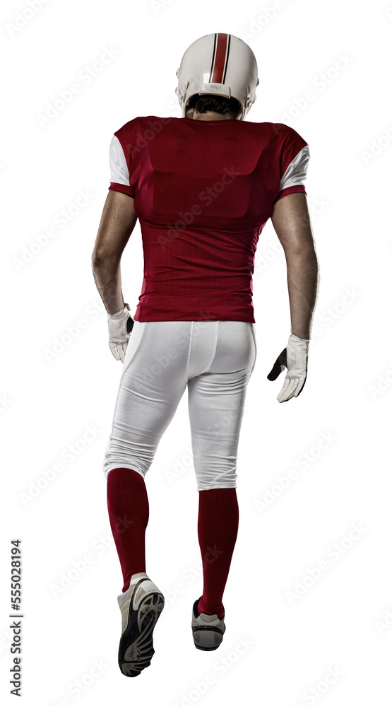 Football Player with a Red uniform on a transparent background. PNG ...