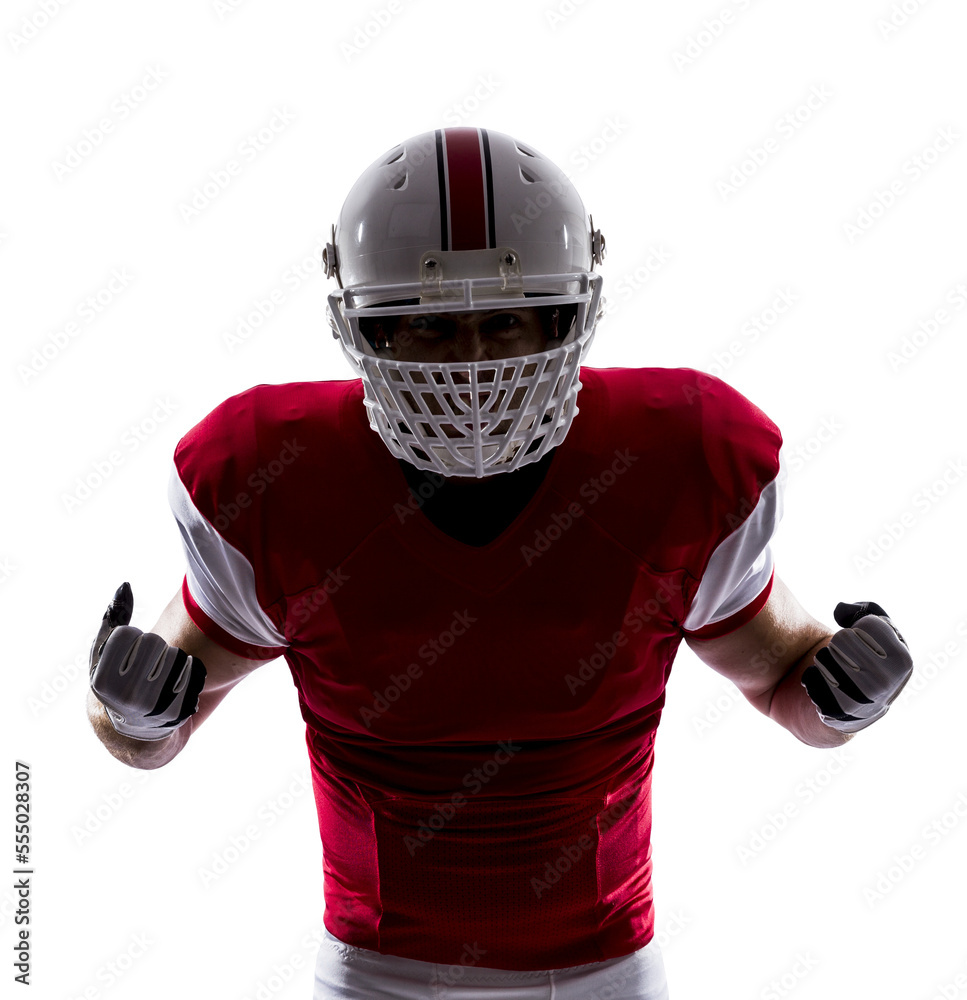 Football Player with a Red uniform on a transparent background. PNG ...