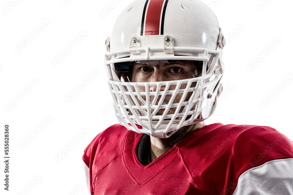Football Player with a Red uniform on a transparent background. PNG ...