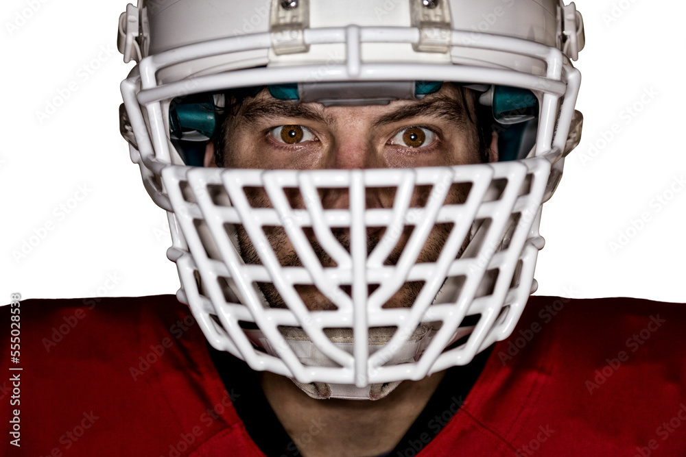 Football Player with a Red uniform on a transparent background. PNG ...
