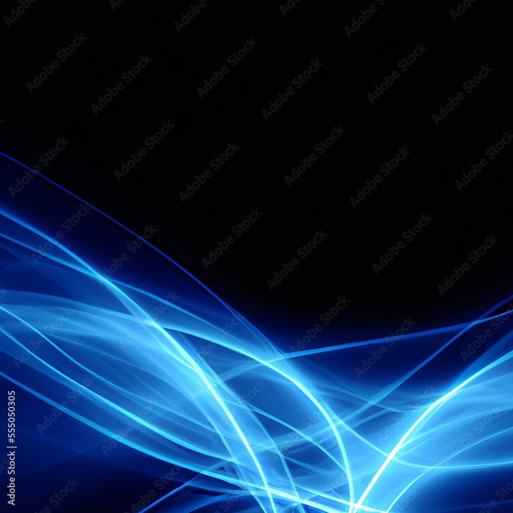 Abstract blue swoosh background with soft smooth elegant waves ...