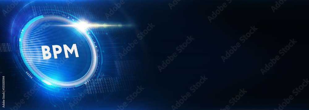 BPM Business process management system technology concept. 3d ...