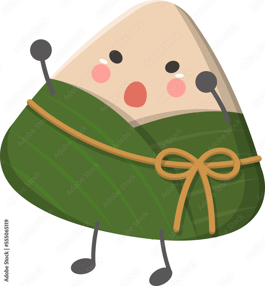 Chinese festivals: Zongzi cartoon comic character mascot for Dragon ...