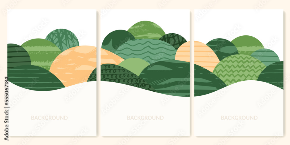 Abstract farm agriculture template. Green field pattern, eco background ...