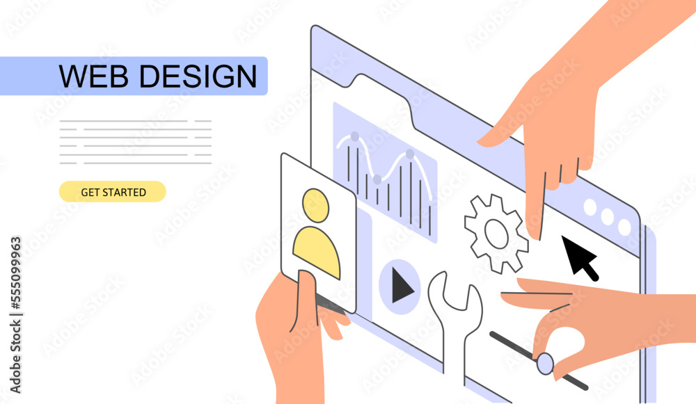 Web page Isometric Concept. Use for web page, banner, infographics ...