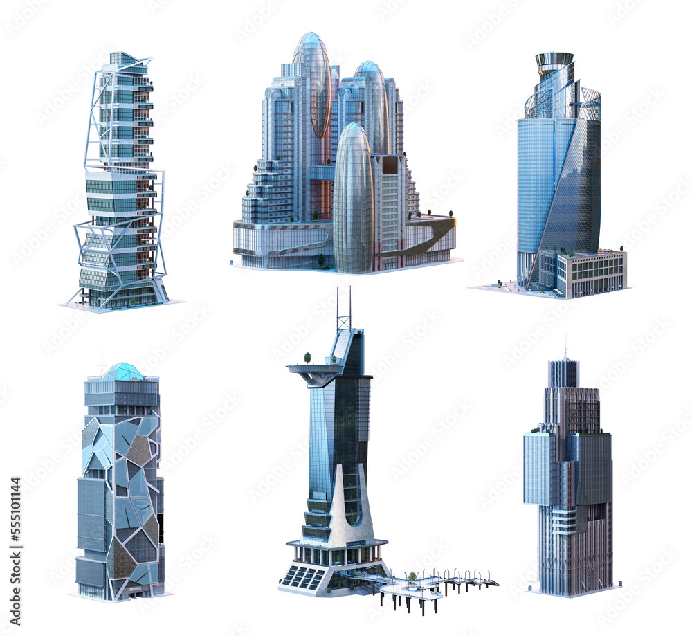 Skyscrapers, business towers, office, residential and commercial tall ...
