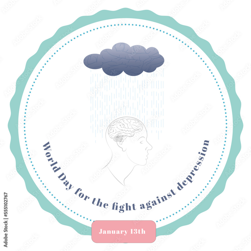 World day for the fight against depression. Head under a black cloud on ...