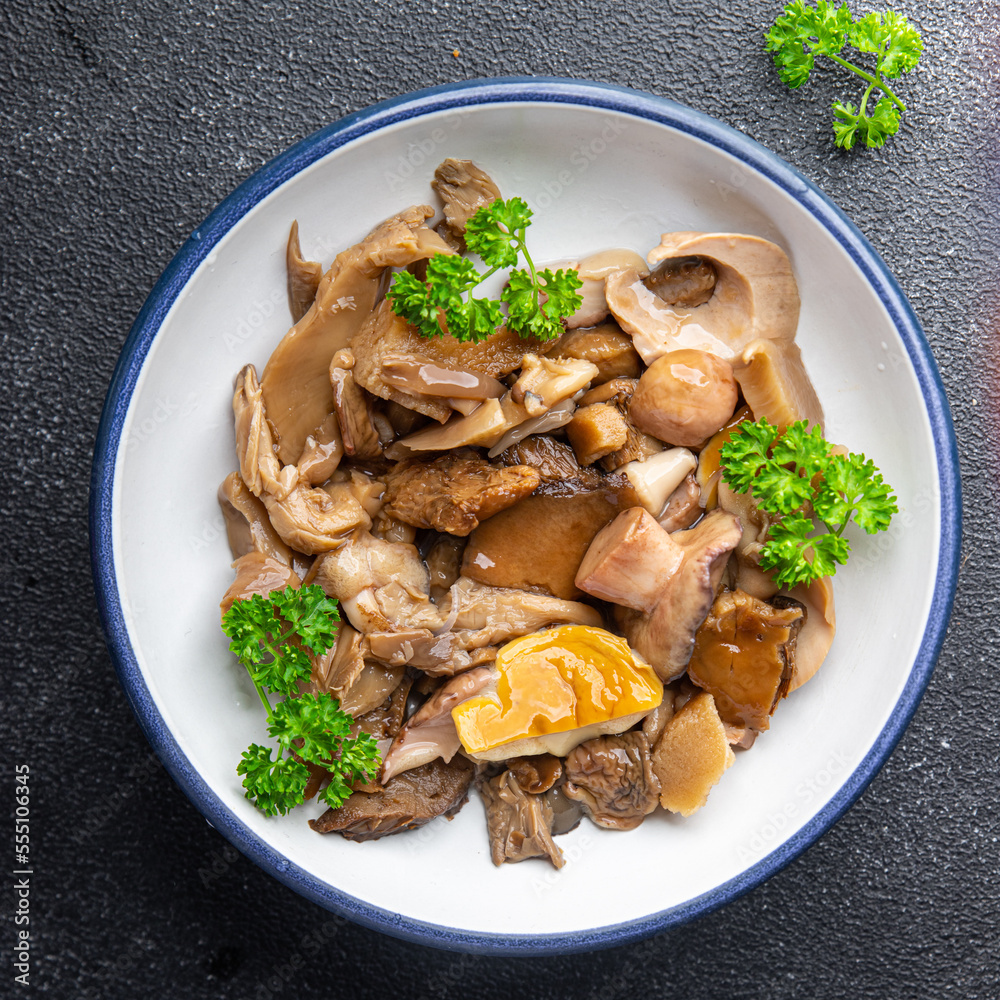 mushroom mix white mushroom, boletus, mushrooms, chanterelles aperitif ...