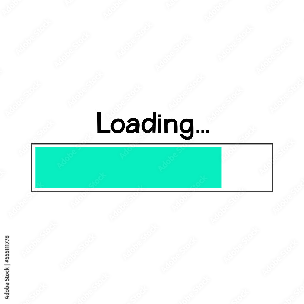 Loading bar progress icon isolate on transparent background. Stock ...