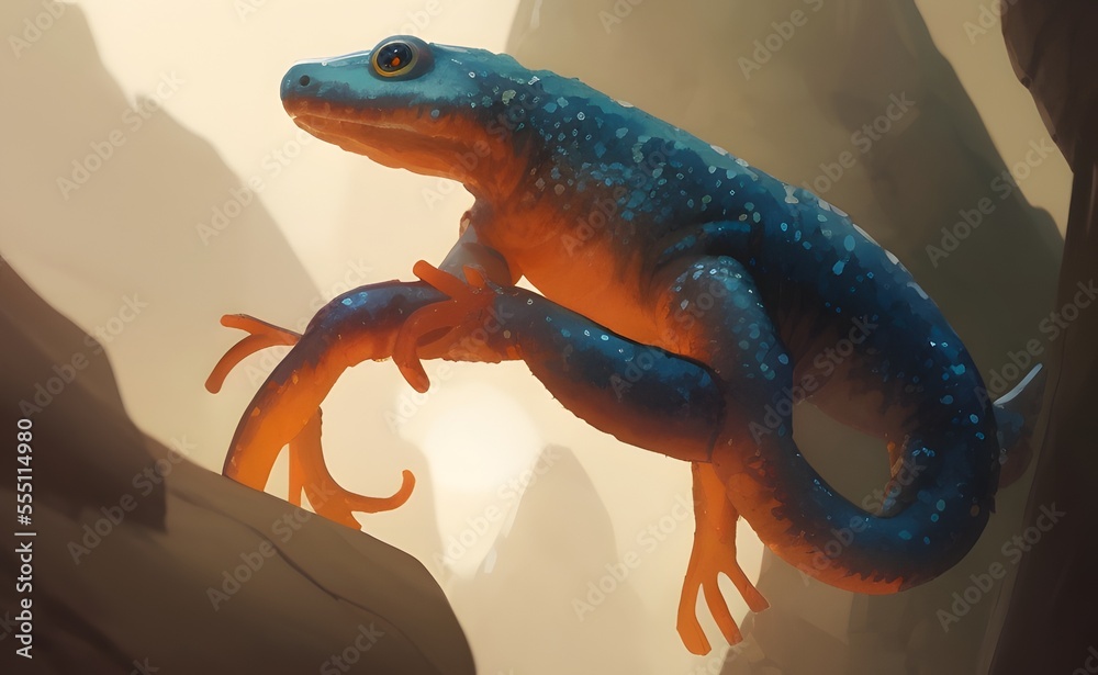 beautiful illustration of salamander created with Generative AI ...