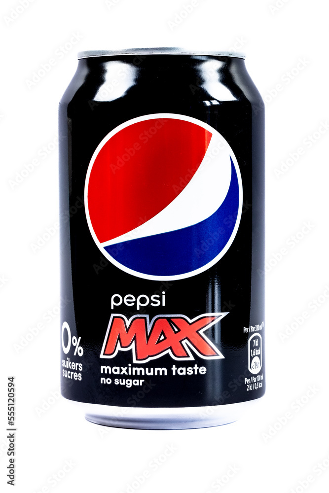 canette de cola Pepsi max isolé sur un fond blanc Stock Photo | Adobe Stock