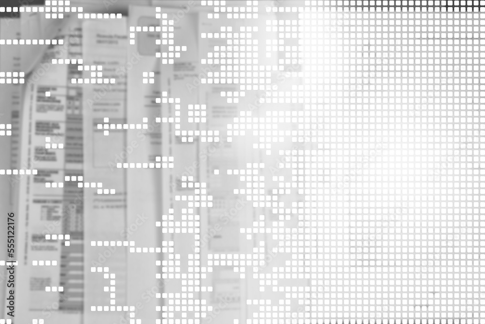 Document digitization concept. Transition from paper to computer. Stock ...