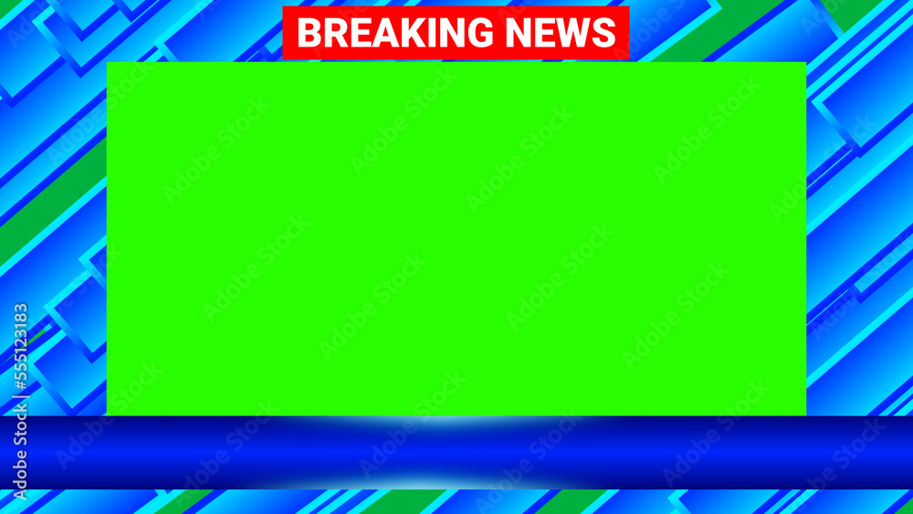 breaking news background with green screen Stock Illustration | Adobe Stock