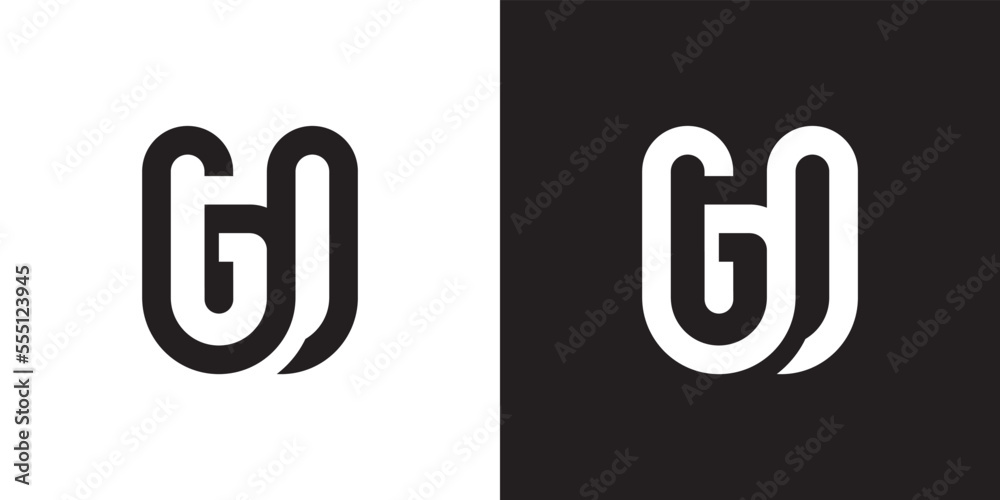Minimal GU logo. Icon of a GU letter on a luxury background. Logo idea ...