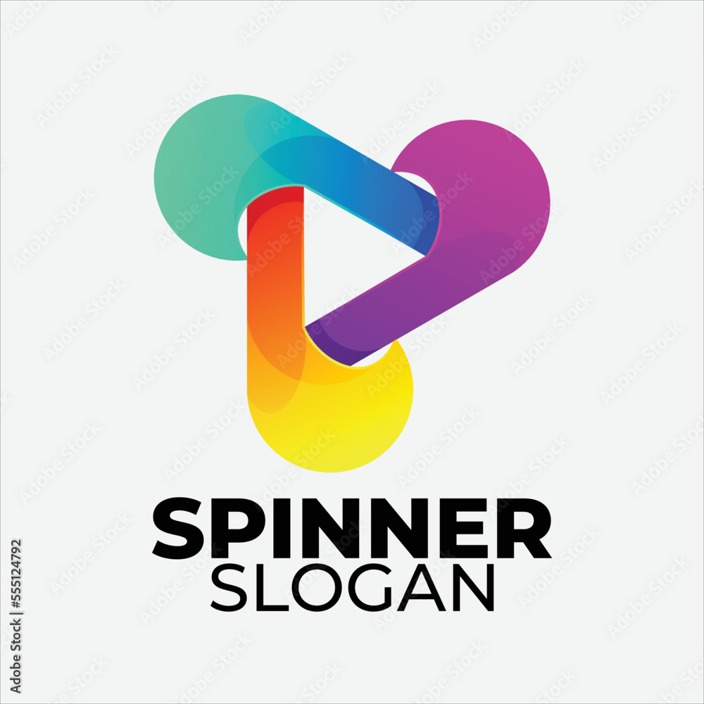 Gradient spinner vector logo design template symbol Stock Vector ...
