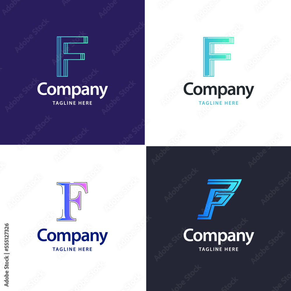 Letter F Big Logo Pack Design. Creative Modern logos design for your ...