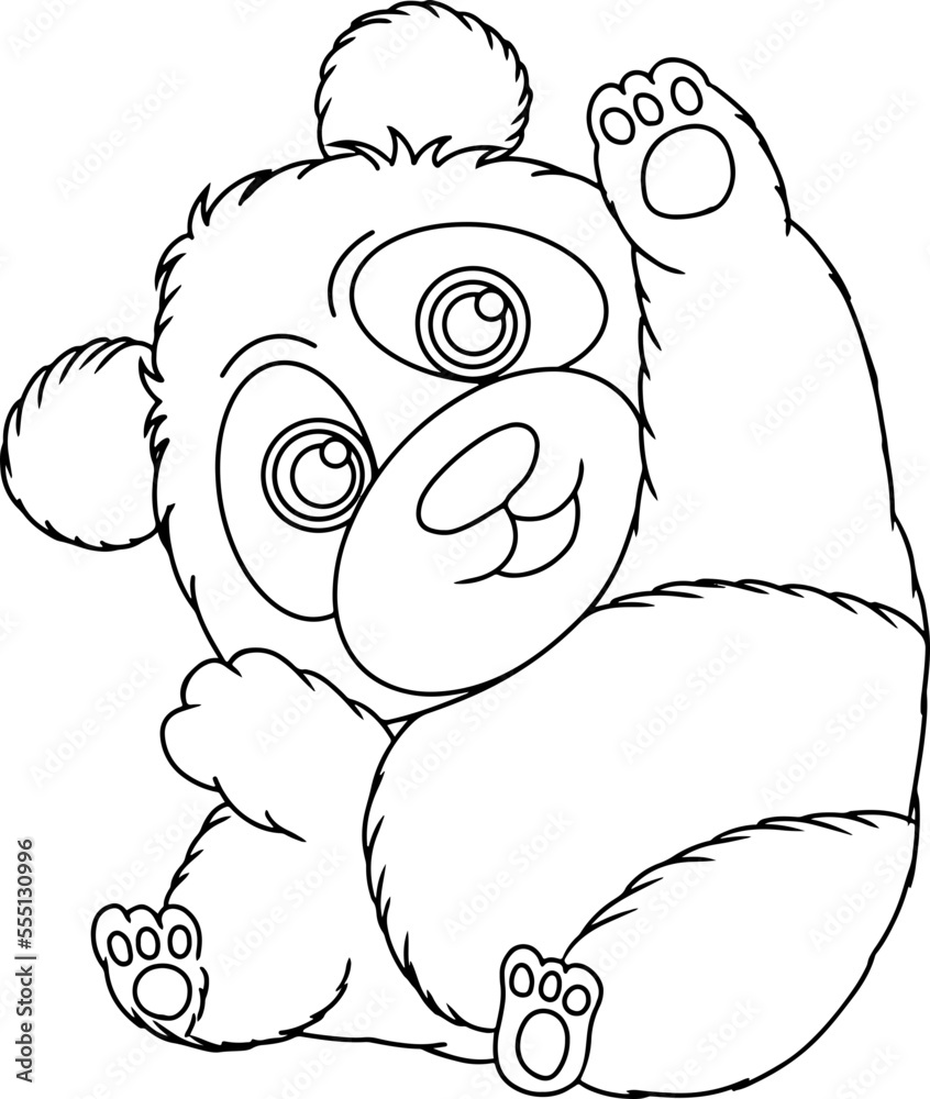 panda cartoon Stock Vector | Adobe Stock