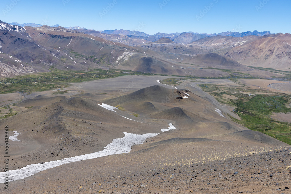 View of the breathtaking landscape at Paso Vergara / Paso del Planchón ...