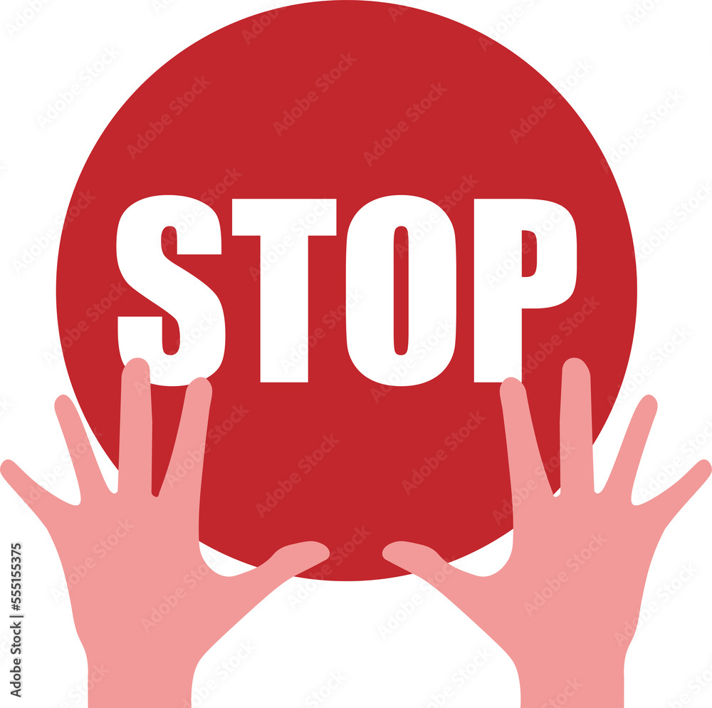 Vector illustration of human two hands open illustrating refusing ...