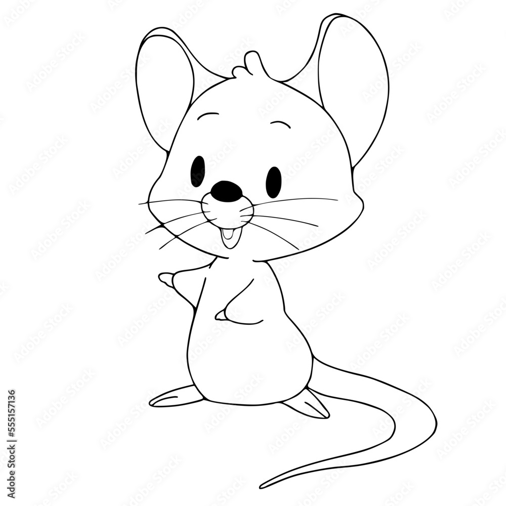 Mouse cartoon coloring book,coloring page.vector illustration isolated ...