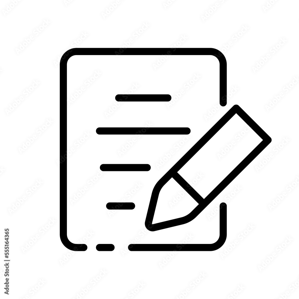 Document line icon. Agreement, declaration, shares, signature, protocol ...