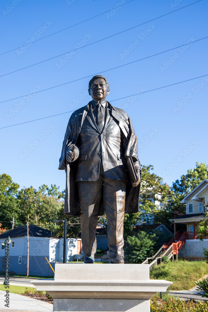 a statue of Andrew Jackson Young at Rodney Cook Sr. Park in Historic ...