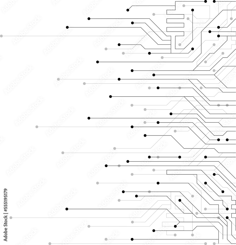 Abstract printed circuit board for technology design element Stock ...