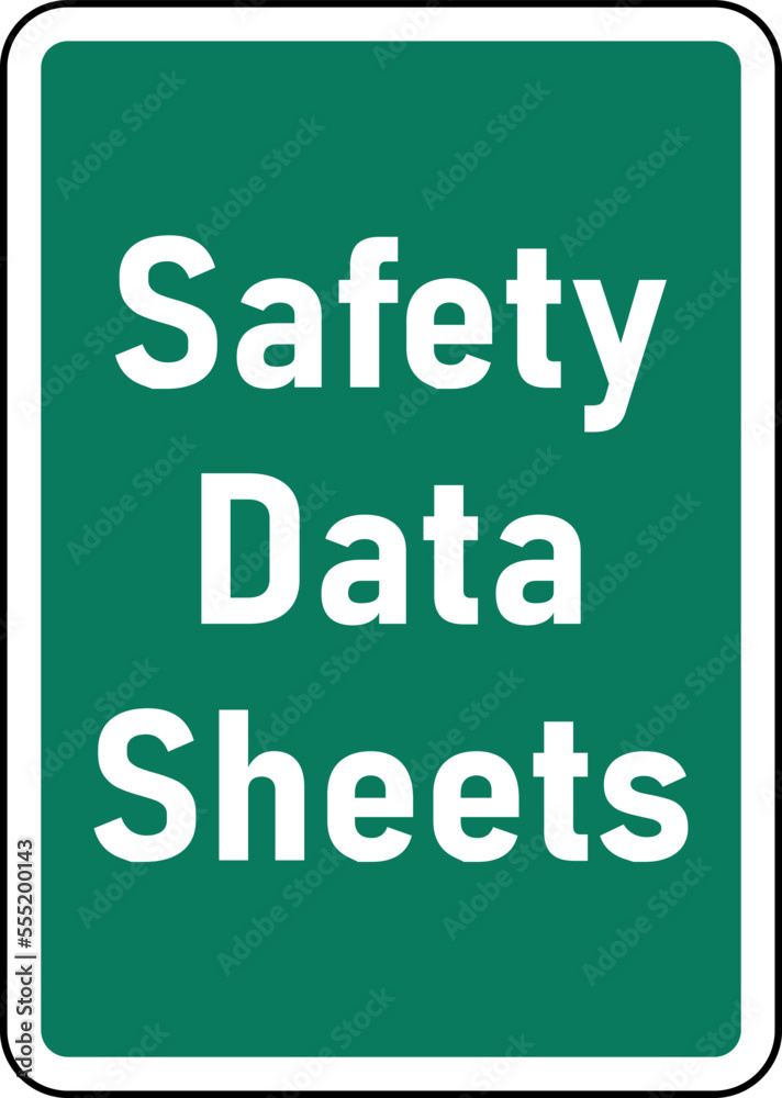 Safety Data Sheets Sign On White Background Stock Vector | Adobe Stock
