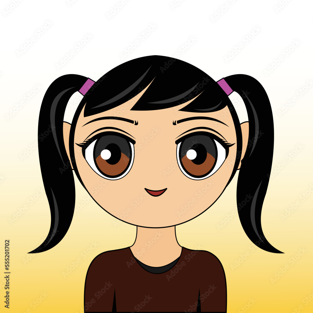 little girl cartoon character animation Stock Vector | Adobe Stock