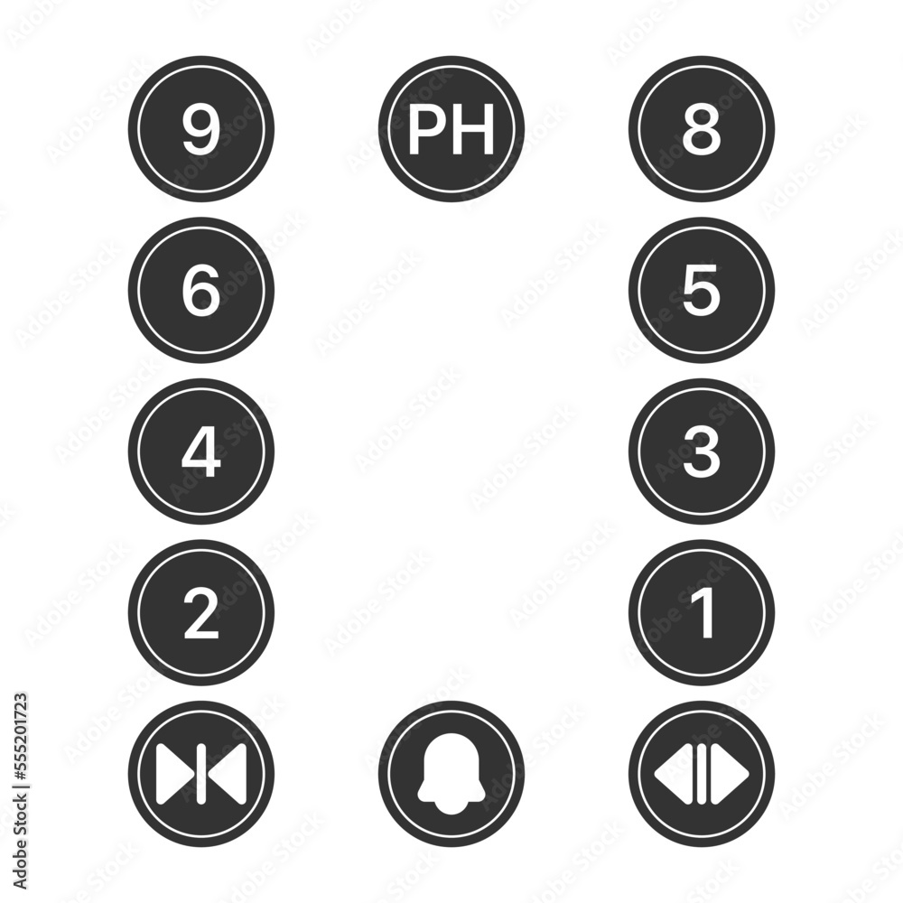 Elevator buttons icon. Indicators symbol modern, simple, vector, icon ...