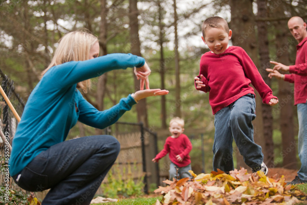 Woman signing the word 'Jump' in American Sign Language while ...