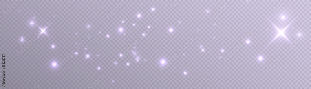 Light festive effect with lots of shiny shimmering particles isolated ...