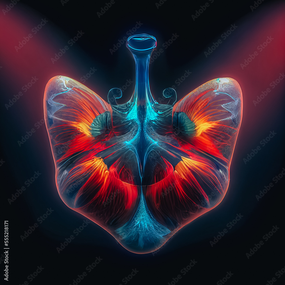 x ray of human heart Stock Illustration | Adobe Stock