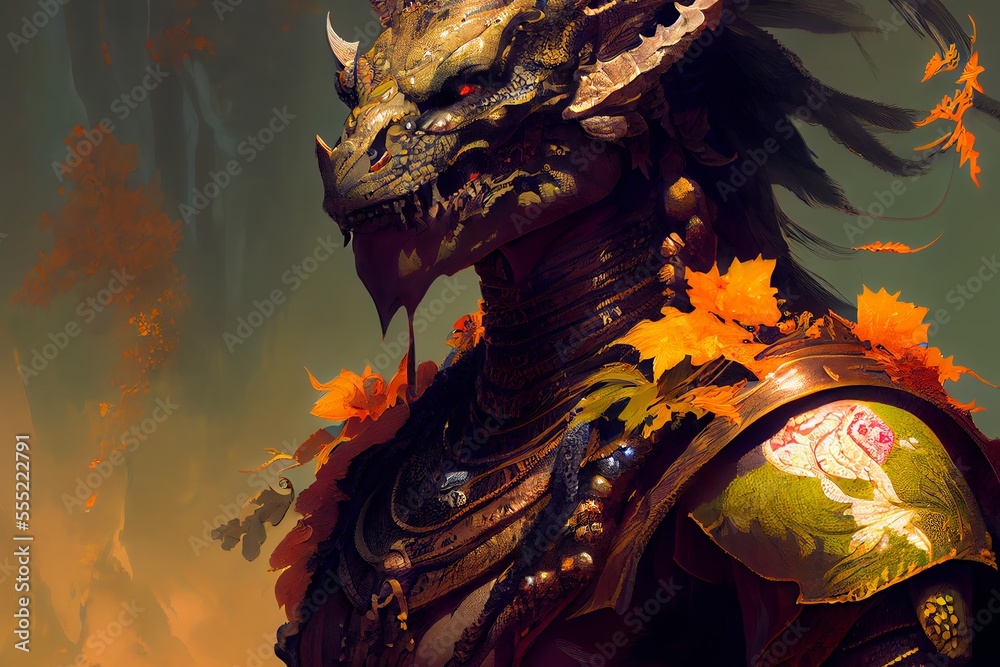 Dragon fantasy concept art mythological creature. Generative AI Stock ...