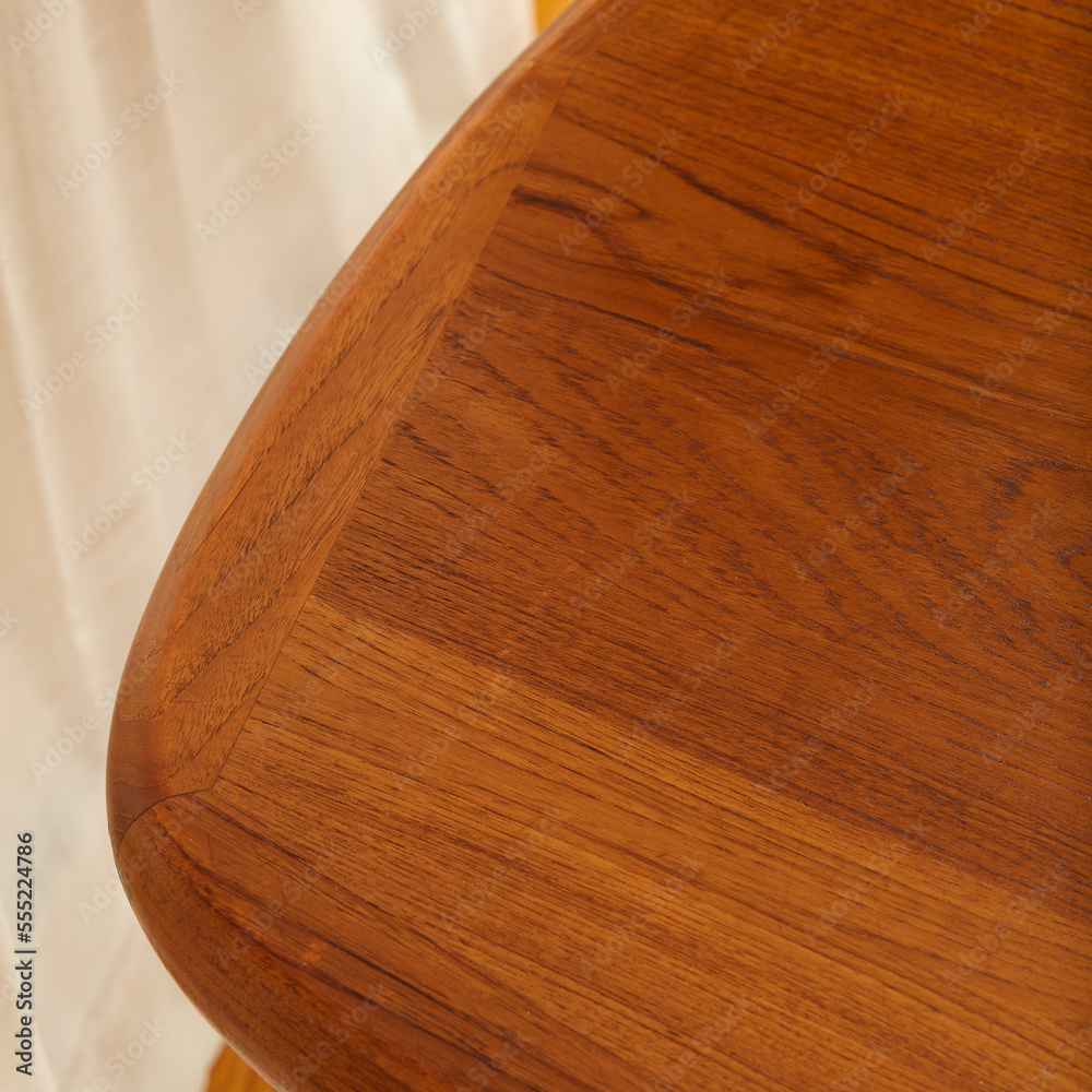 Table, mid-century modern dining room piece. Warm teak wood vintage ...