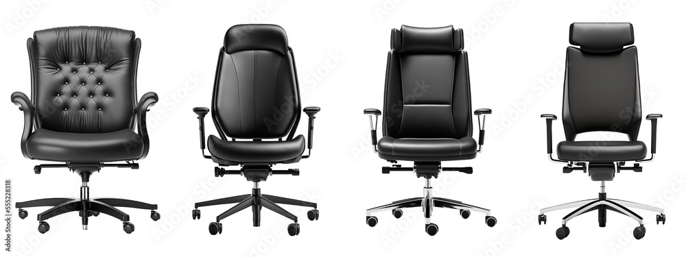 Modern Office Chair or Seat Front View Transparent Background Stock ...