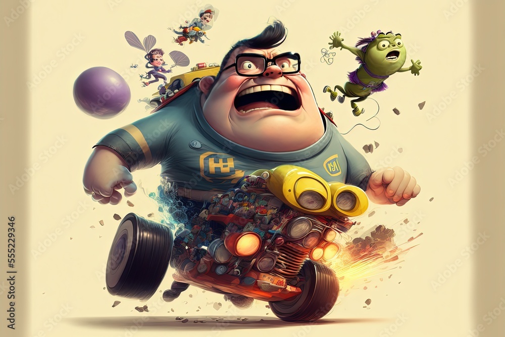 Generative Ai, Generative, Ai, Funny cartoon characters, in different ...